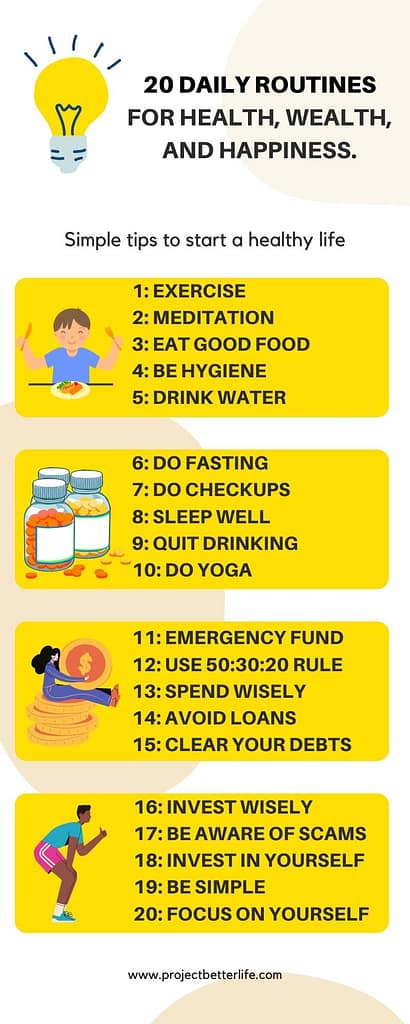 21 Daily Routines For Health, Wealth, and Happiness